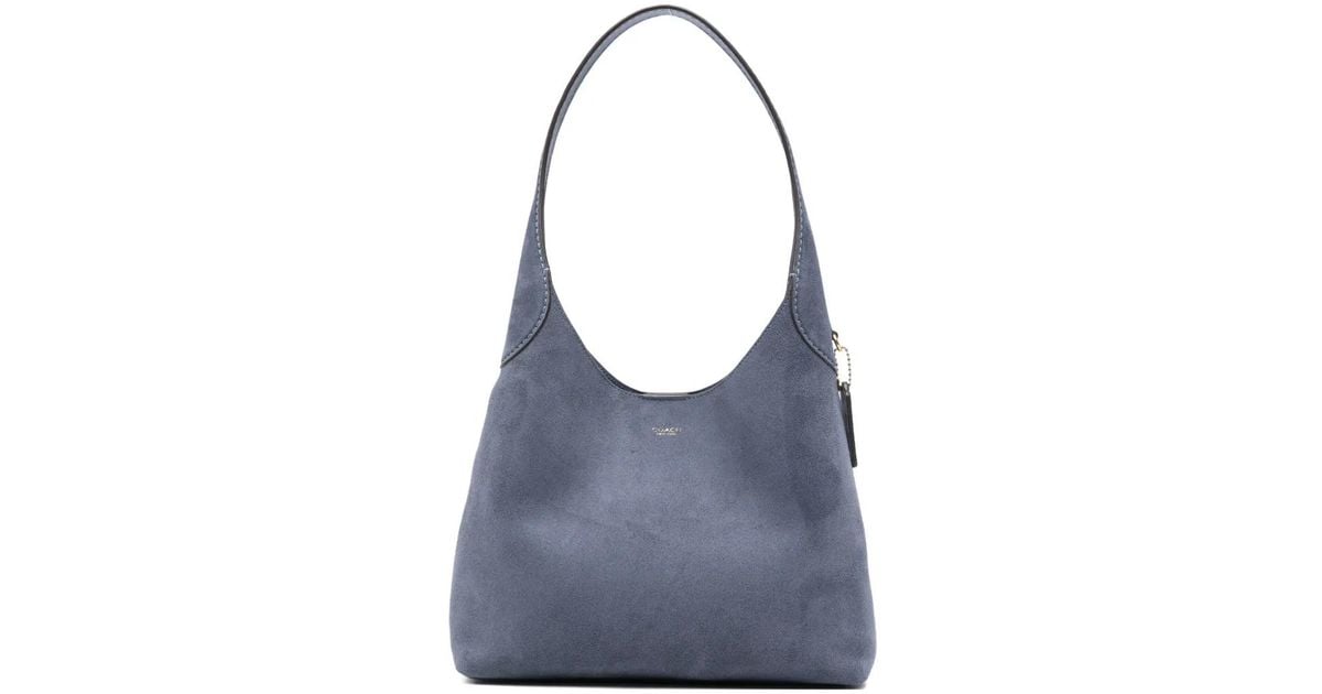COACH Logo-Tag Shoulder Bag in Blue | Lyst UK