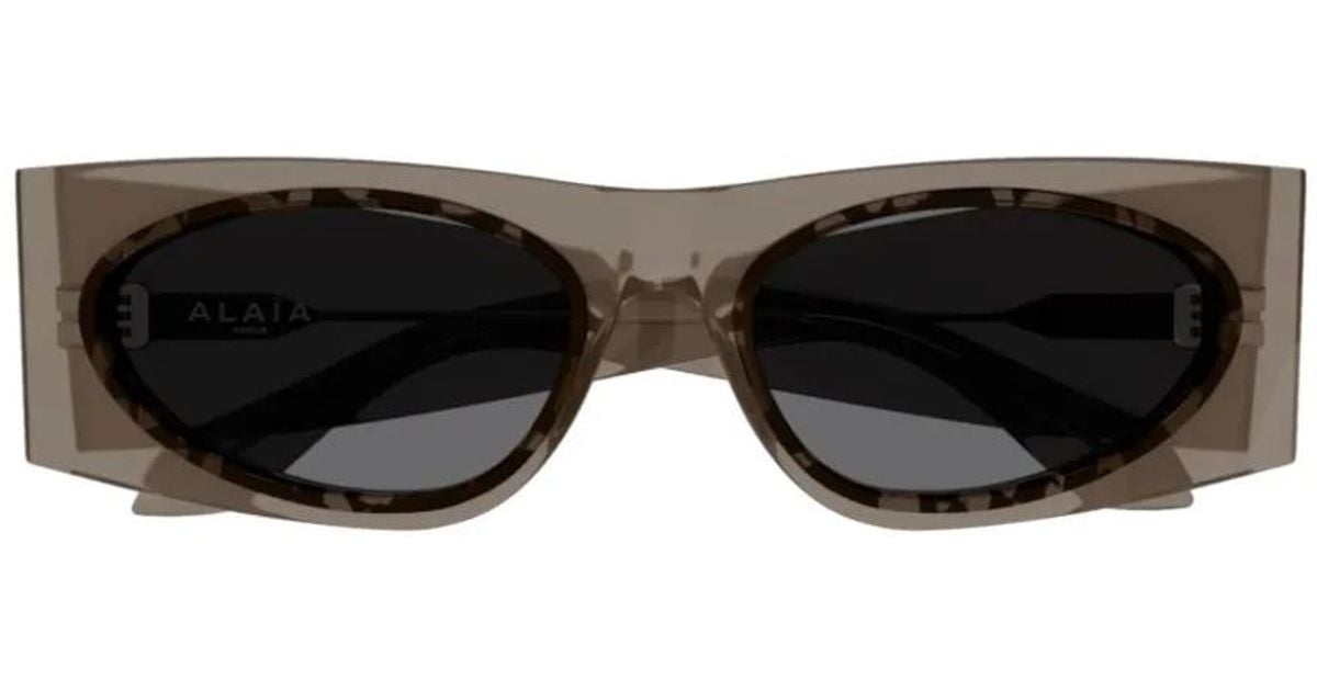 Alaïa Logo Geometric Sunglasses in Black | Lyst UK