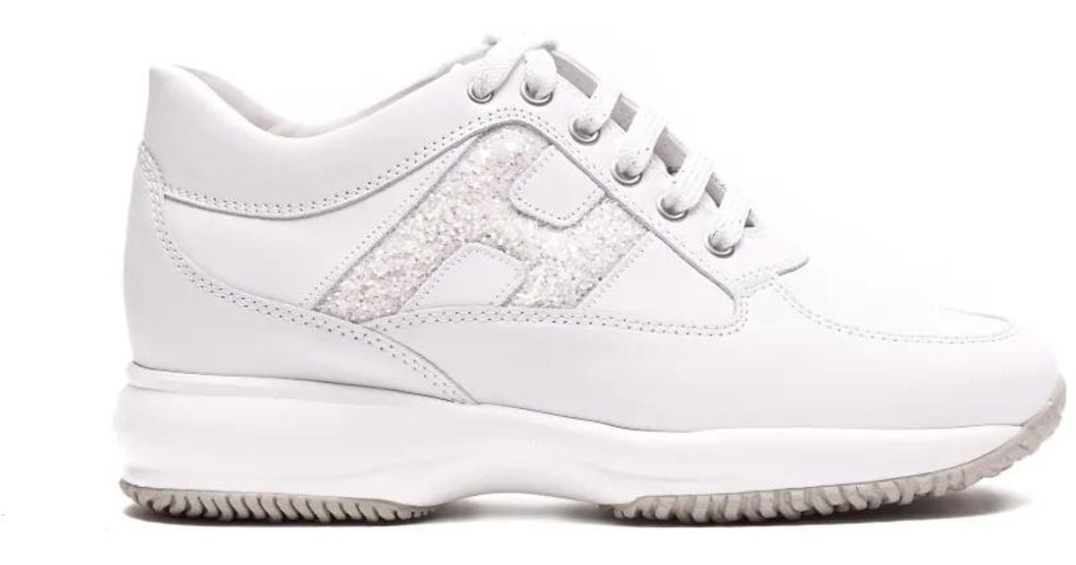 Hogan Logo Round-Toe Sneakers in White | Lyst UK