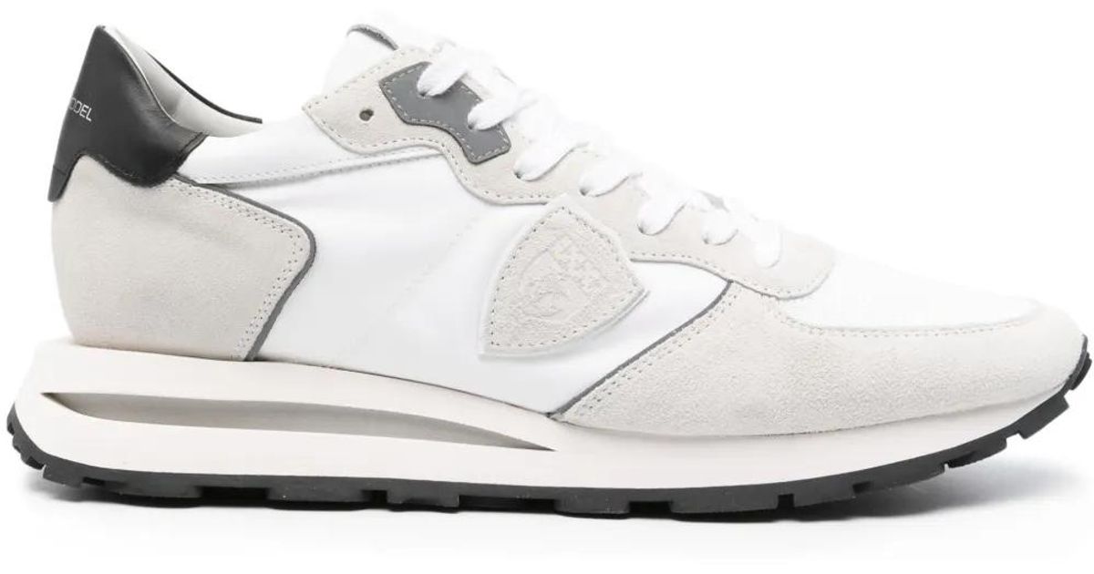 Philippe Model Panelled Lace-Up Sneakers in White for Men | Lyst