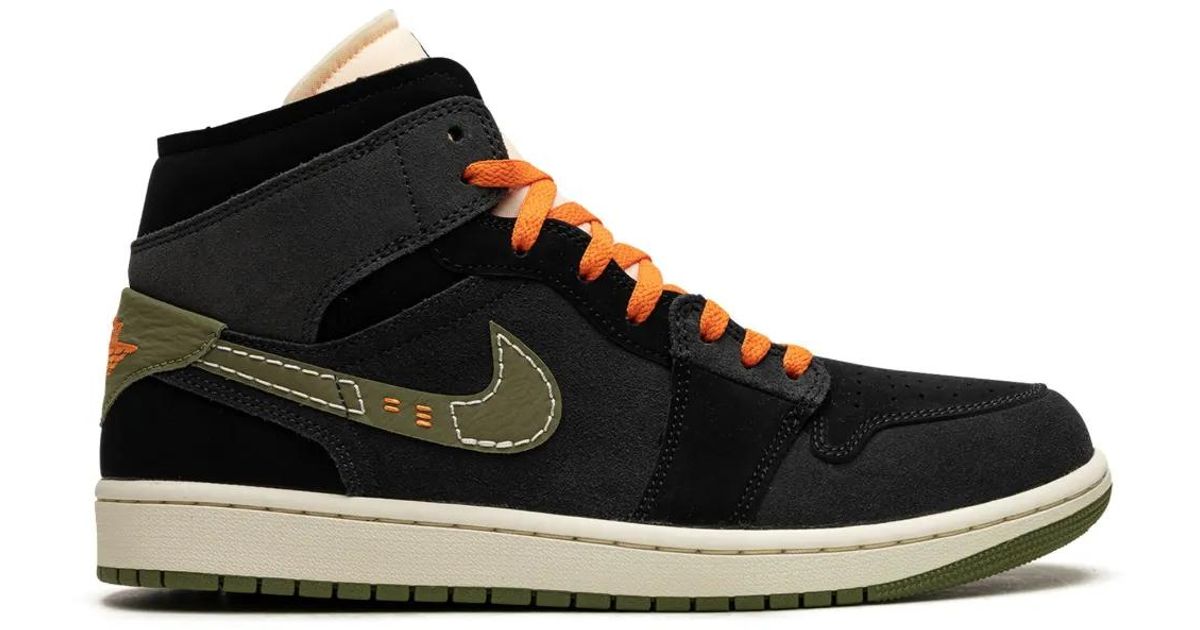 Nike Air 1 Mid Se Craft "Anthracite/Light" Sneakers in Black for Men | Lyst