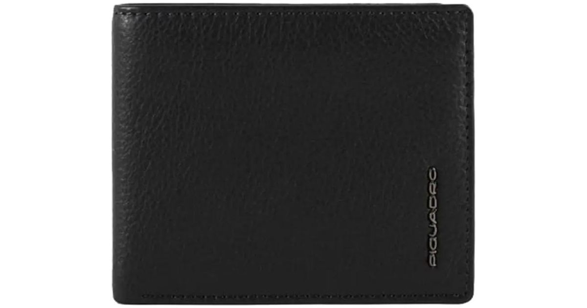 Piquadro Logo-Lettering Wallet in Black | Lyst