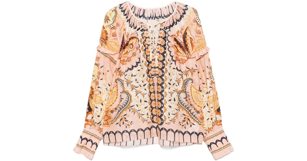 FARM Rio Jaipur Blouse in Pink | Lyst