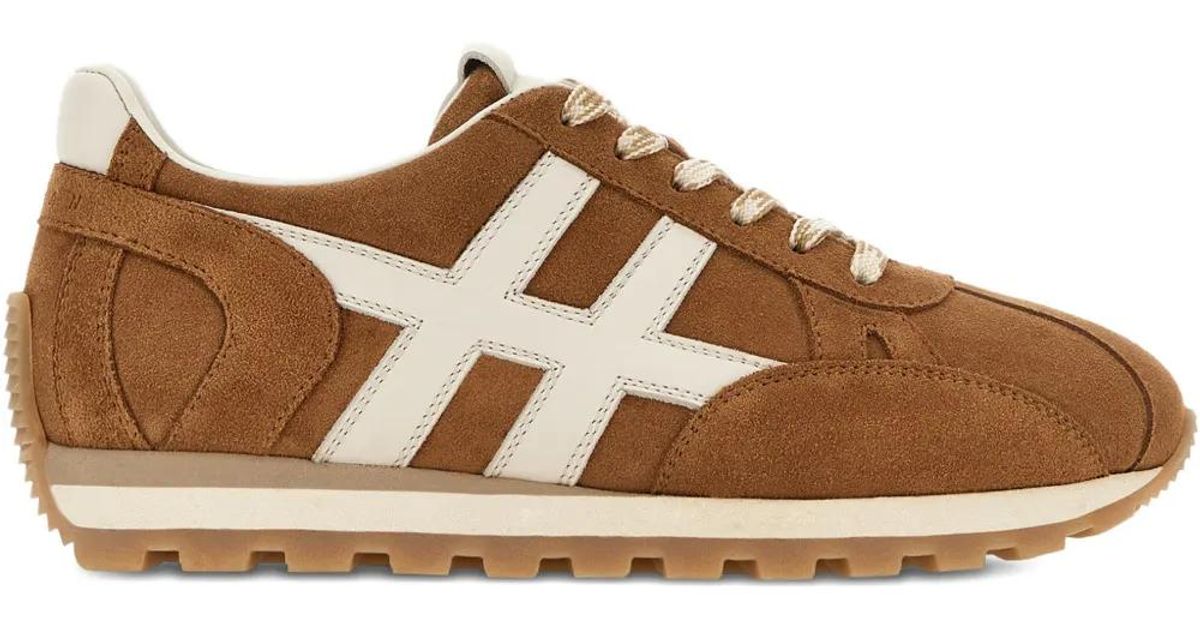 Hogan H671 86Er Suede Sneakers in Brown | Lyst UK