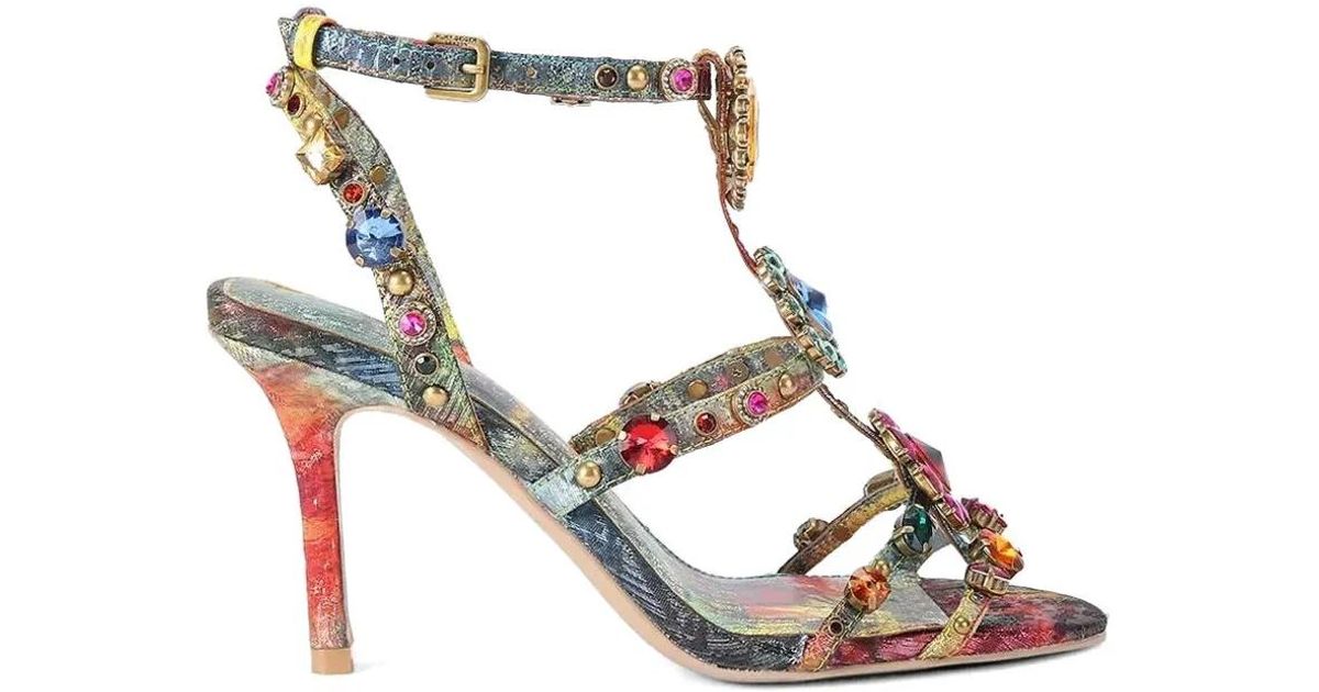 Kurt Geiger Jewel Gladiator Sandals in White | Lyst UK