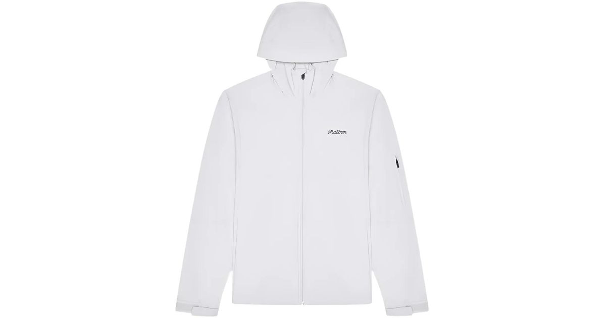 Malbon Golf Zip-Up Shell Jacket in White for Men | Lyst UK