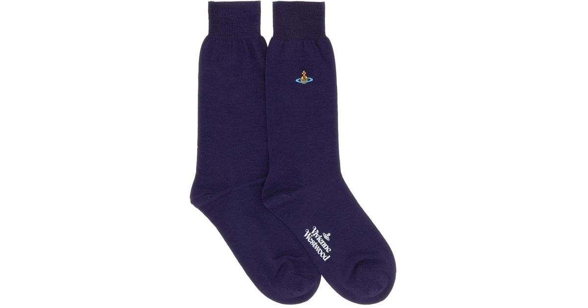Vivienne Westwood Uni Orb Socks in Blue | Lyst