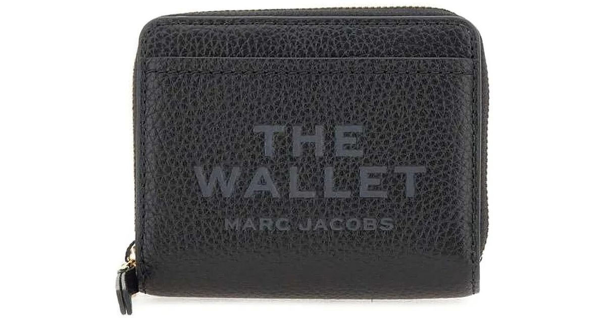Marc Jacobs Zip-Around Wallet in Black | Lyst UK