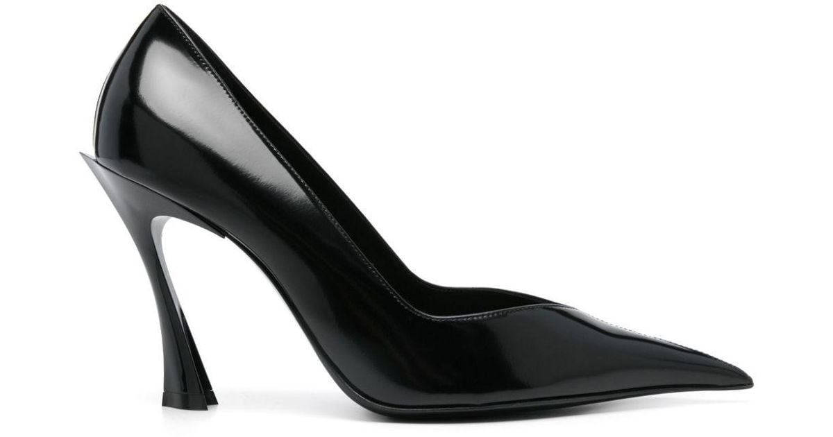 Mugler 90Mm Classic Leather Fang Pumps in Black | Lyst