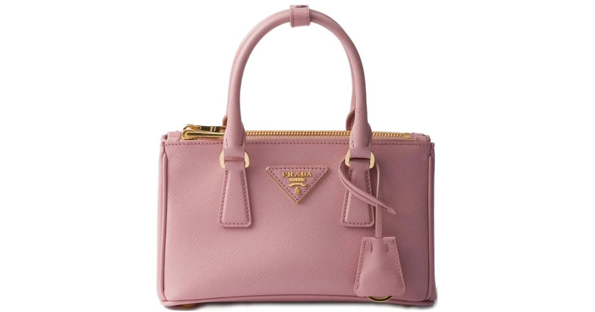Prada Galleria Mini Bag in Pink | Lyst UK