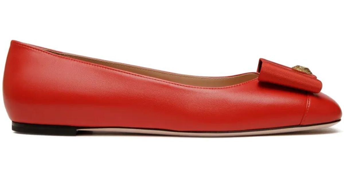 Bally B-Bow Ballet Flats in Red | Lyst