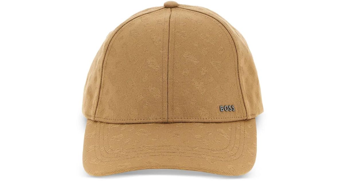 BOSS Monogram Hat in Natural for Men | Lyst