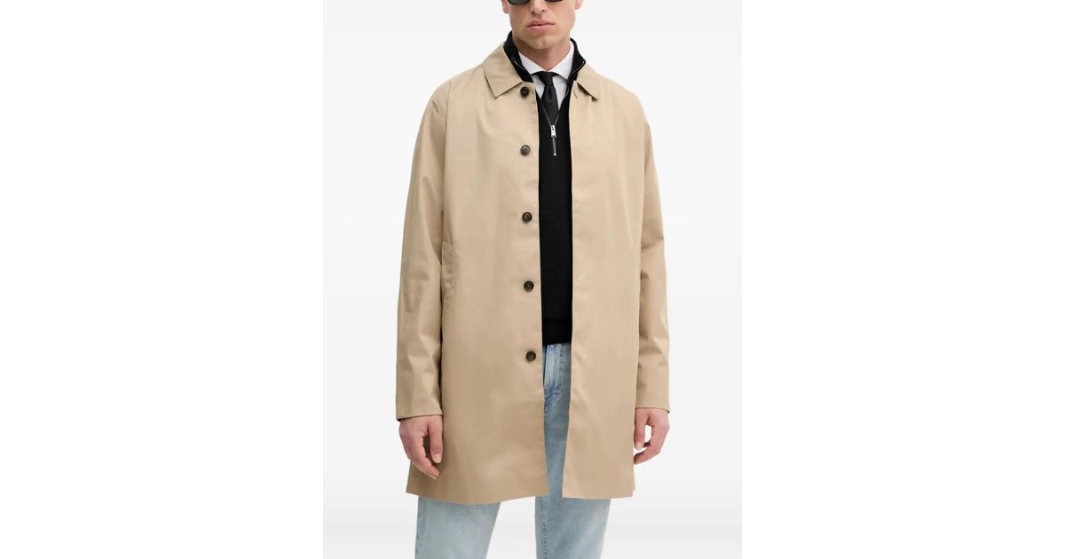 Barbour Rokig Button-Fastening Coat in Natural for Men | Lyst