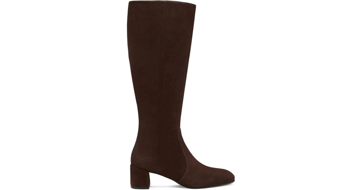 Stuart Weitzman Maeve Zip Boots in Brown | Lyst UK