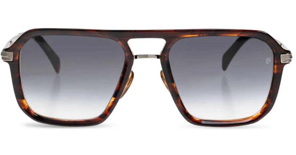 David Beckham Pilot-Frame Sunglasses in Black for Men | Lyst UK