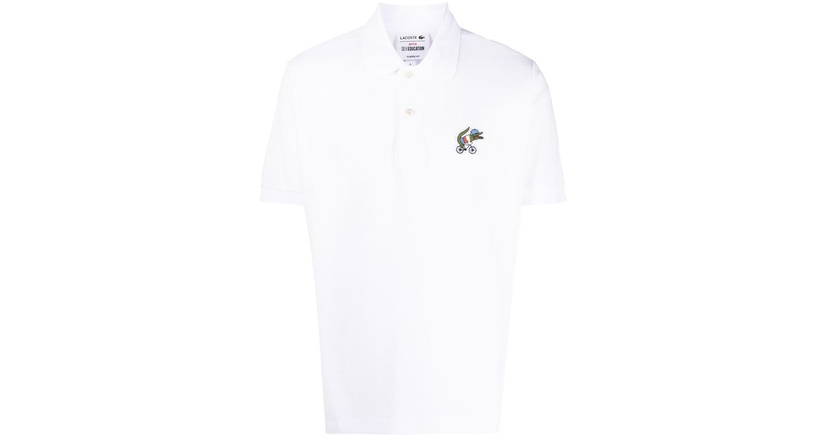 Lacoste X Netflix Sex Education Polo Shirt White For Men Lyst Uk