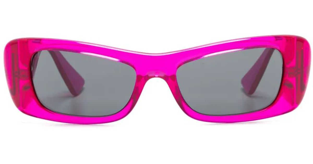 Versace Logo-Engraved Sunglasses in Pink | Lyst