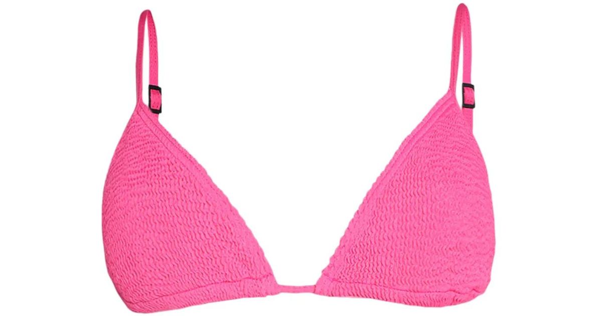 BOUND Luana Triangle Bikini Top in Pink | Lyst