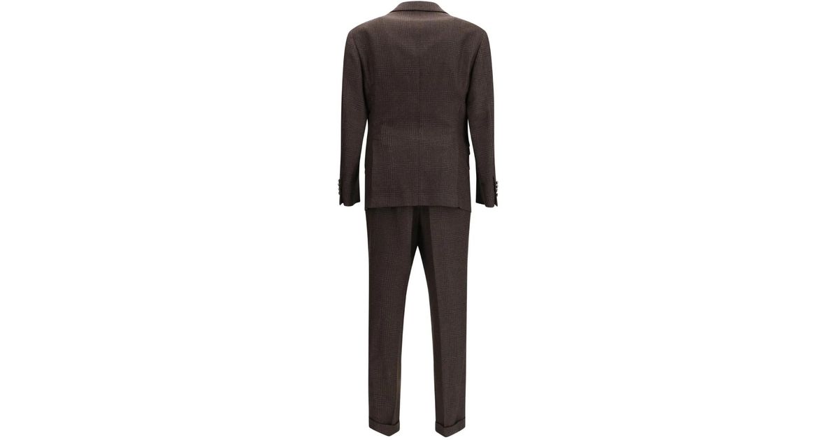 Brunello Cucinelli Check-Pattern Suit in Grey for Men | Lyst UK