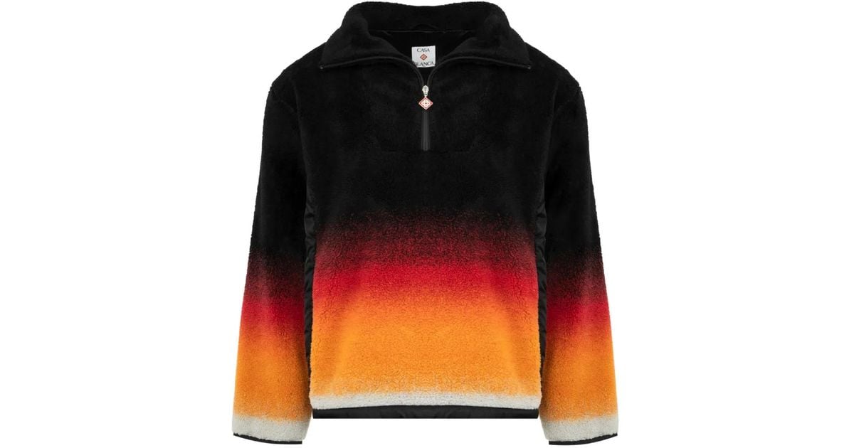CASABLANCA Gradient-Effect Zip Sweatshirt in Orange for Men | Lyst UK