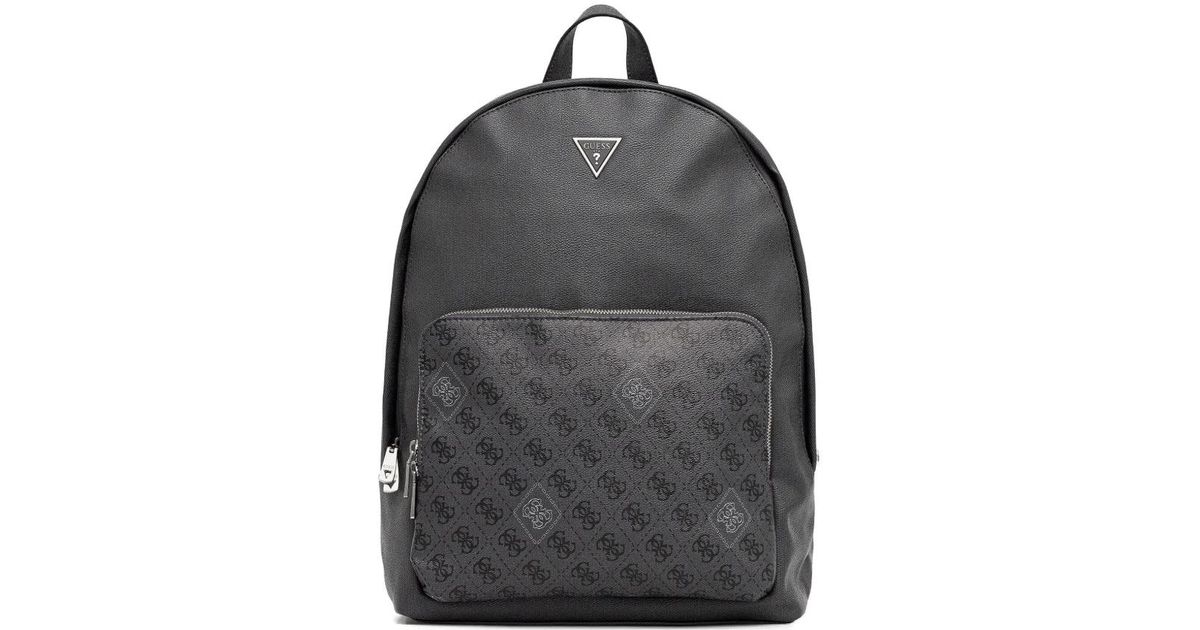 Guess Triangle Logo Pattern Backpack in Black for Men | Lyst UK