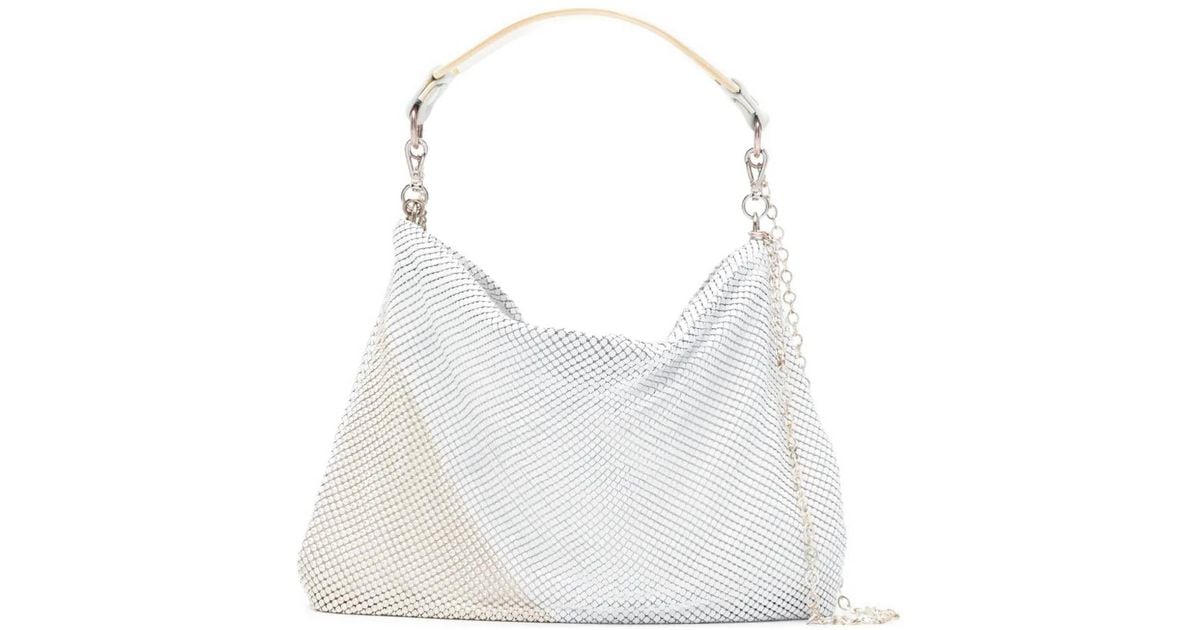 Laura B Rocky Chain-strap Shoulder Bag in White | Lyst