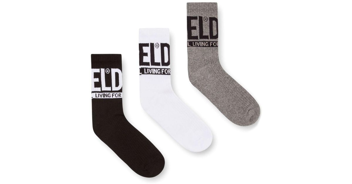 DIESEL Skm-Ray Socks (Sets F 3) in White for Men | Lyst