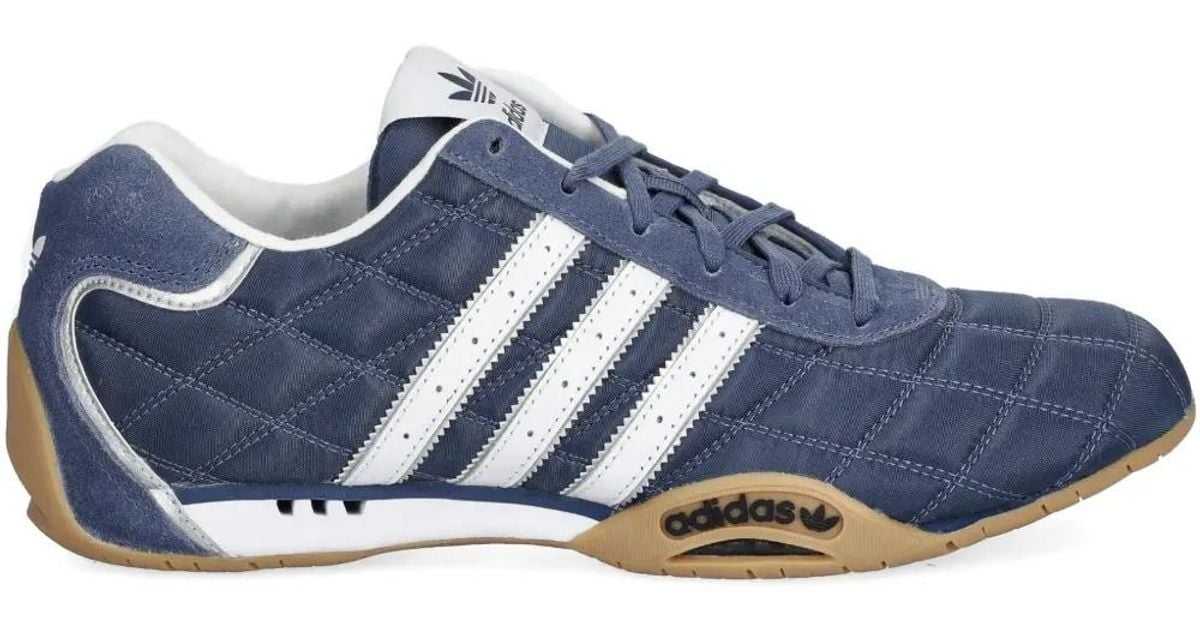 adidas Adi Racer Lo Quilted Stripes-Detail Sneakers in Blue for Men ...