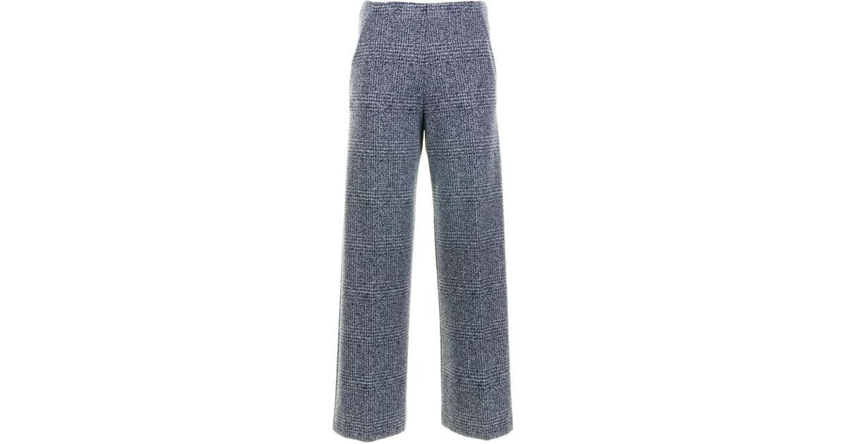 Cinque Checked Trousers in Blue | Lyst UK