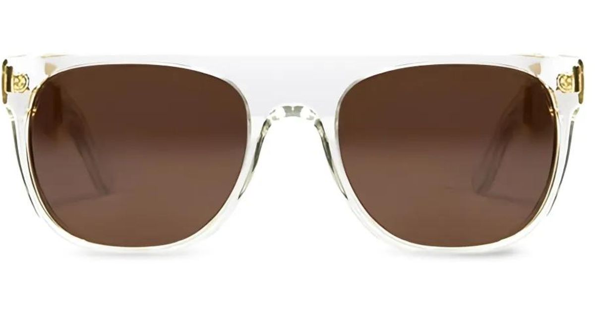 Retrosuperfuture Flat-Top-Detail Sunglasses in Brown for Men | Lyst UK
