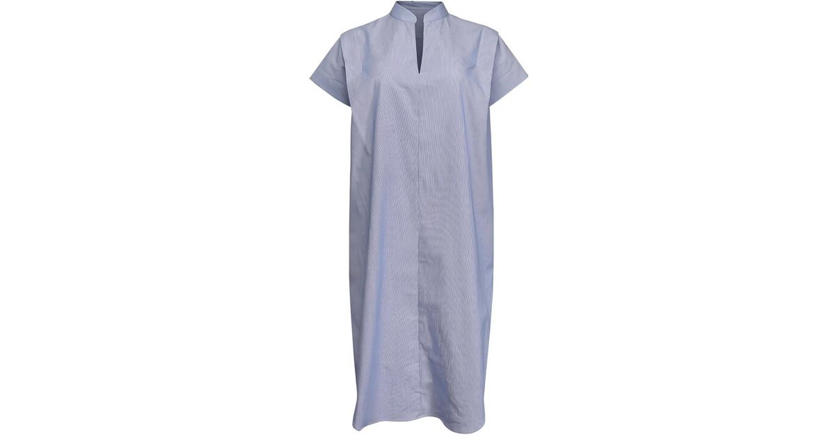 Zero + Maria Cornejo Striped Midi Dress in Blue | Lyst UK