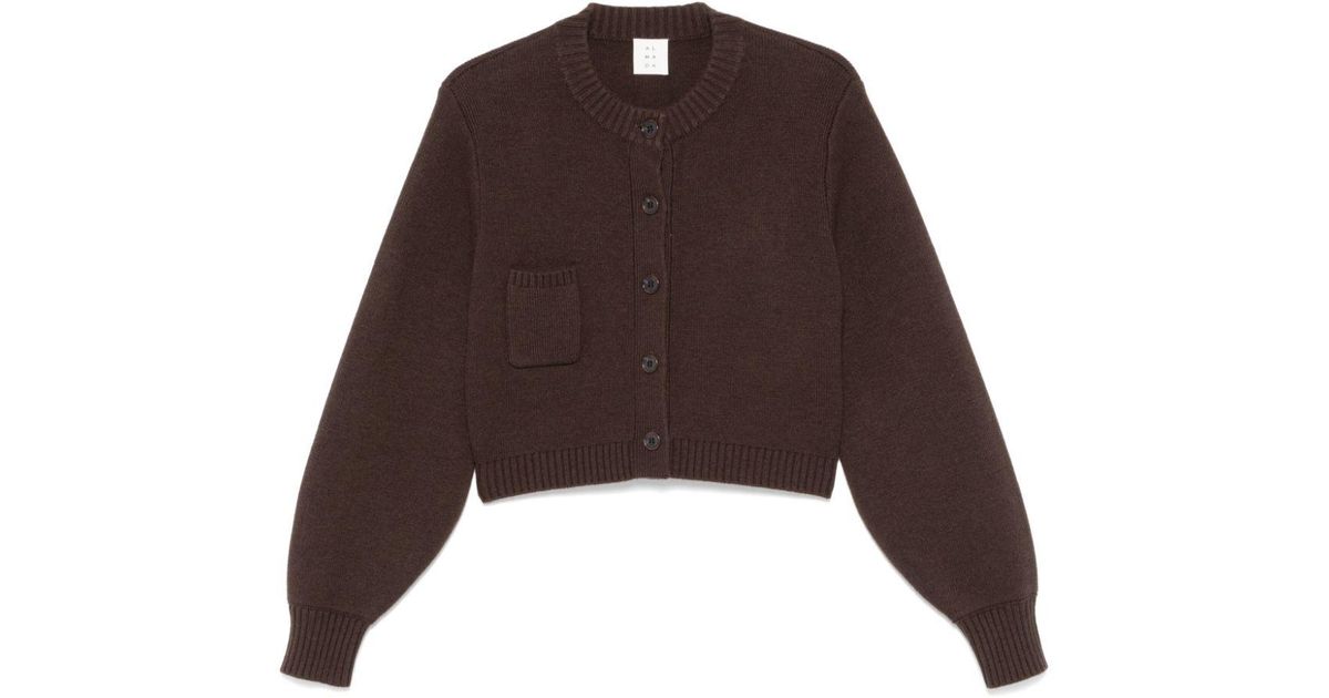 Almada Label Zozo Cardigan in Brown | Lyst