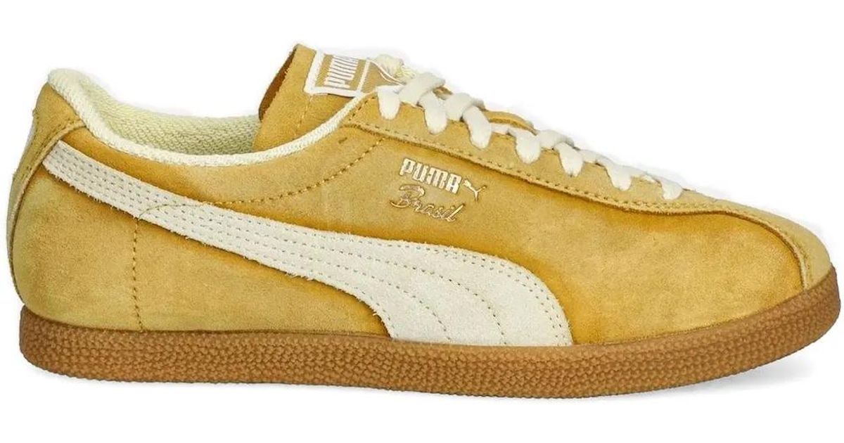 PUMA Brasil The Neverworn V Suede Sneakers in Yellow | Lyst