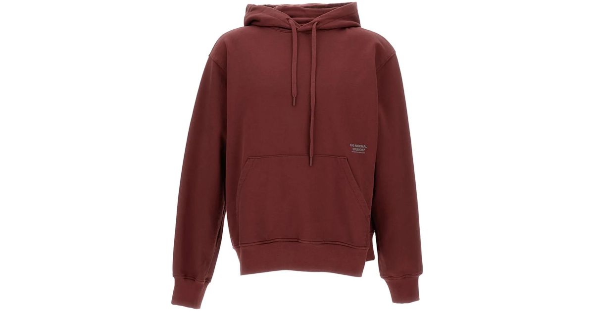 Pas Normal Studios Graphic-Print Cotton Hoodie in Red for Men | Lyst UK