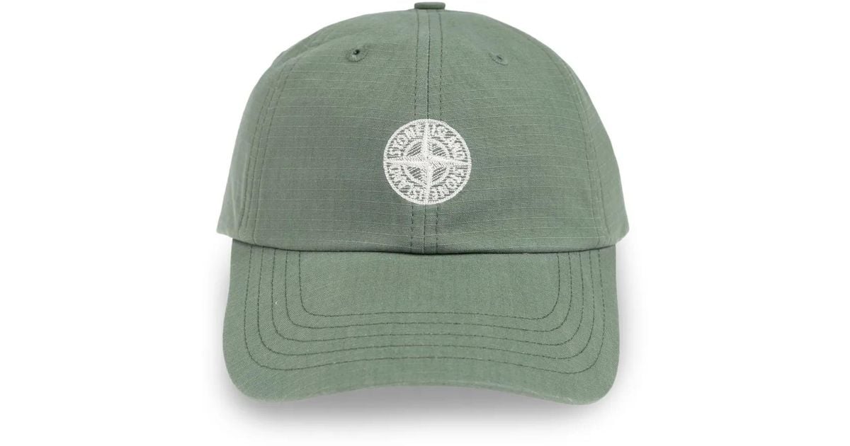 Stone Island Compass-Motif Cap in Green for Men | Lyst UK