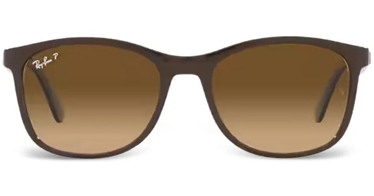Ray-Ban Square-Frame Sunglasses in Brown | Lyst UK