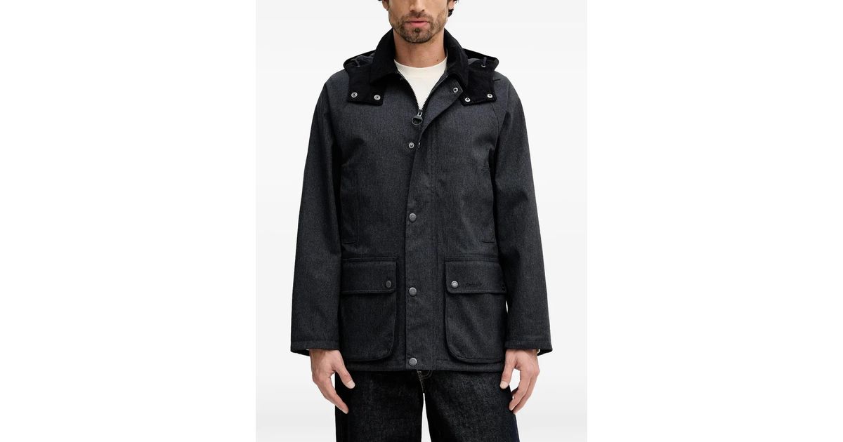 Barbour Modern Beaufort Hooded Jacket in Black for Men | Lyst UK