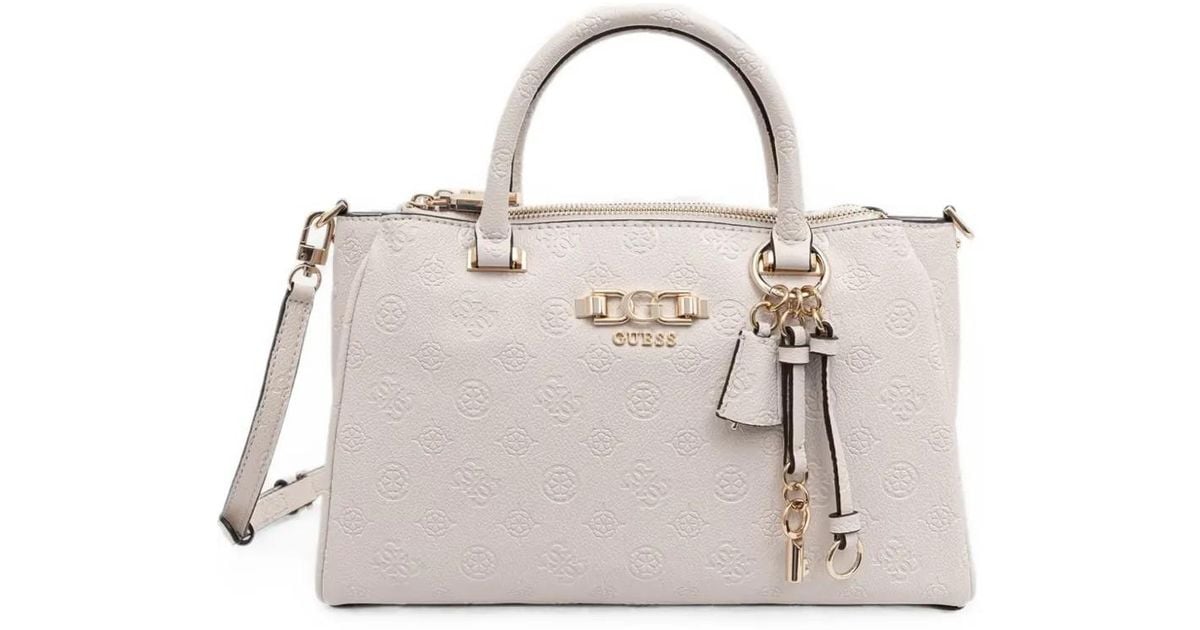 Guess Anise Logo-Embossed Tote Bag in Natural | Lyst UK