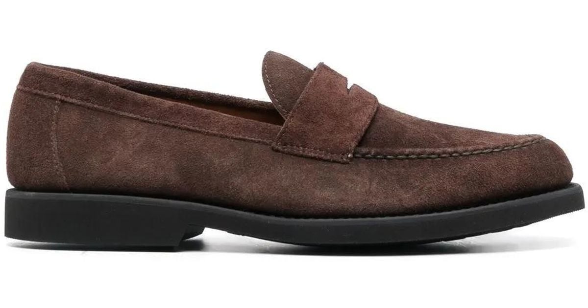 Sebago Suede Penny Loafers in Brown for Men | Lyst UK