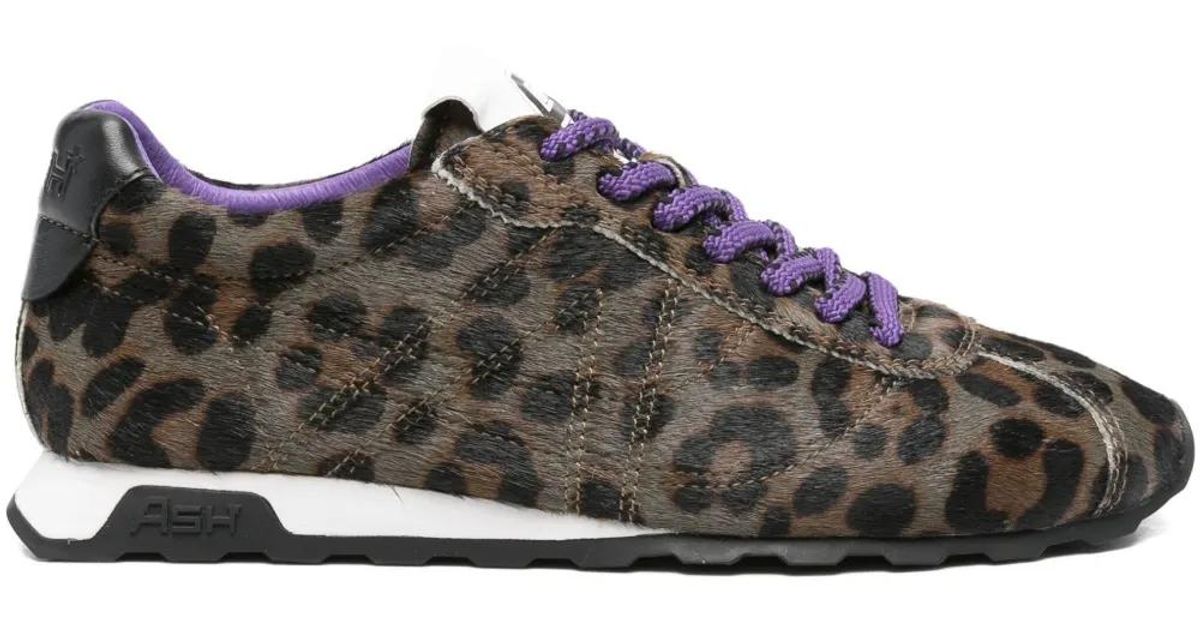 Ash Kill Bill Leopard Calf-Leather Sneakers in Brown | Lyst
