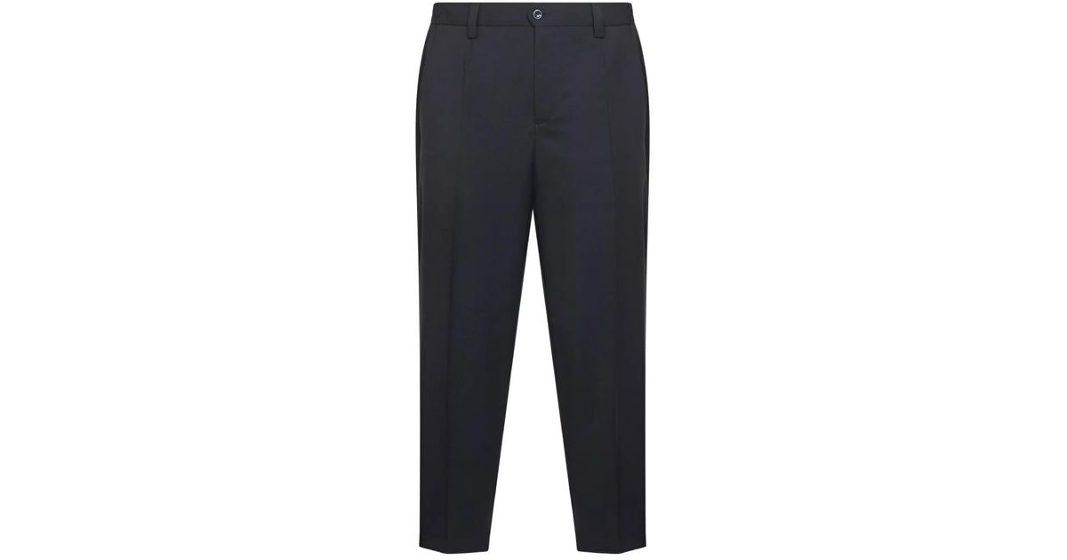 D4.0 Button-Fastening Trousers in Blue for Men | Lyst UK