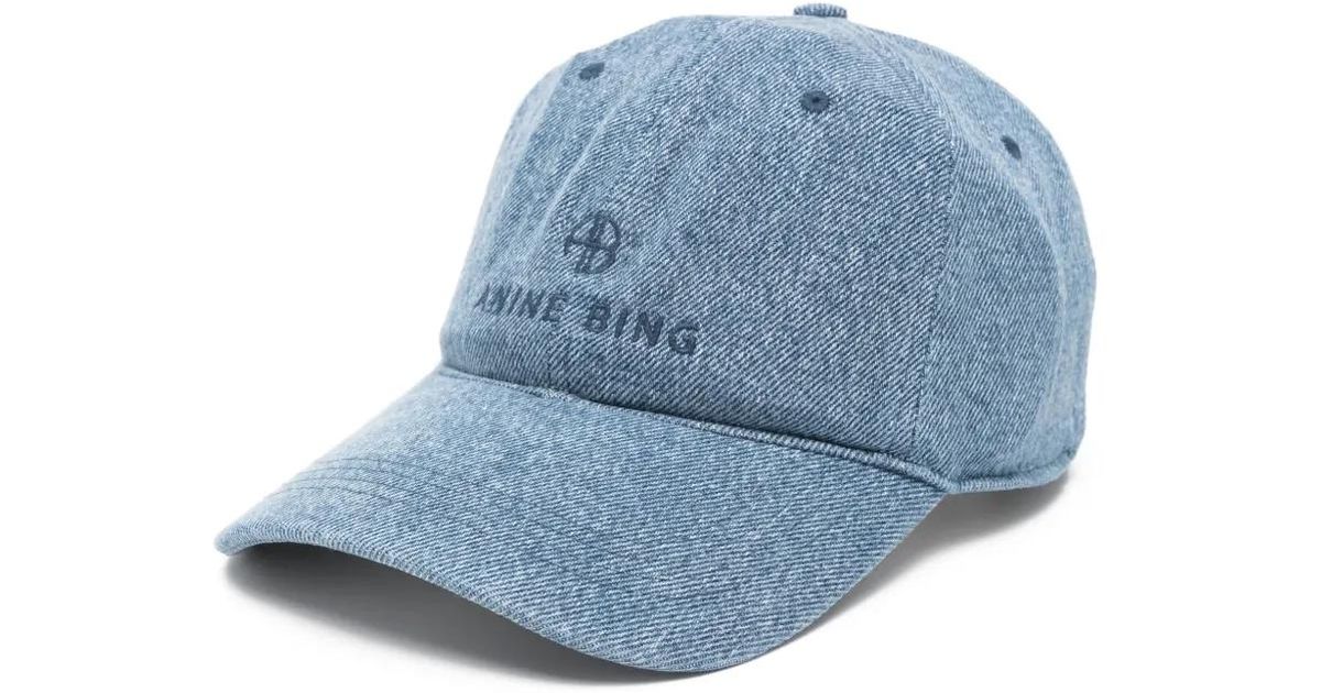 Anine Bing Logo-embroidered Baseball Cap in Blue | Lyst UK
