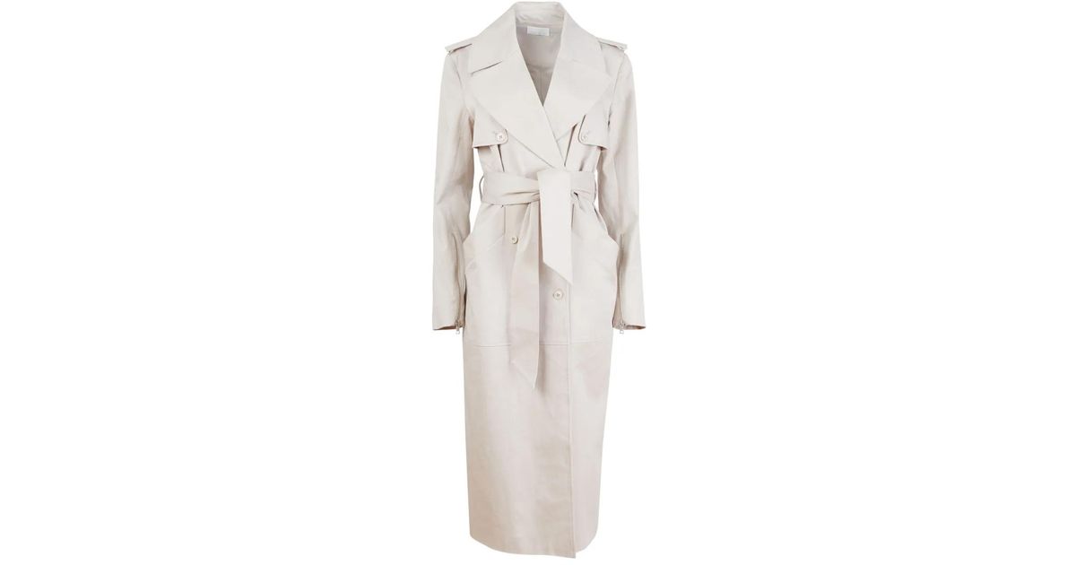 Fleur du Mal Cotton Trench Coat in White | Lyst