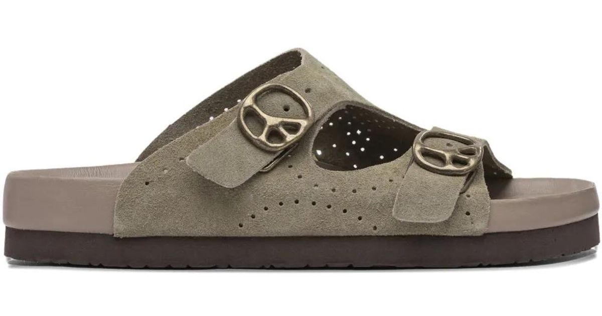 Needles Peace Perforated Sandals in Brown for Men | Lyst UK
