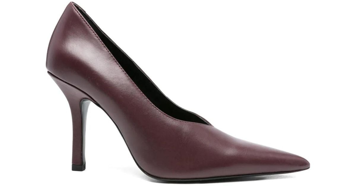 Patrizia Pepe 100Mm Pointed-Toe Stiletto Pumps in Purple | Lyst