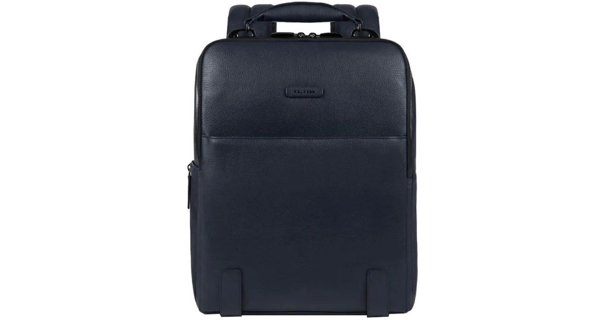 Piquadro Slim Backpack in Blue | Lyst