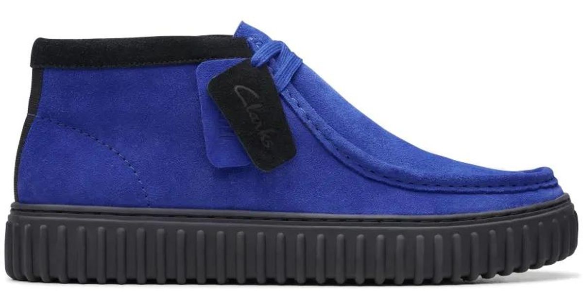 Clarks Desert Boots Torhill Hi in Blue for Men | Lyst UK