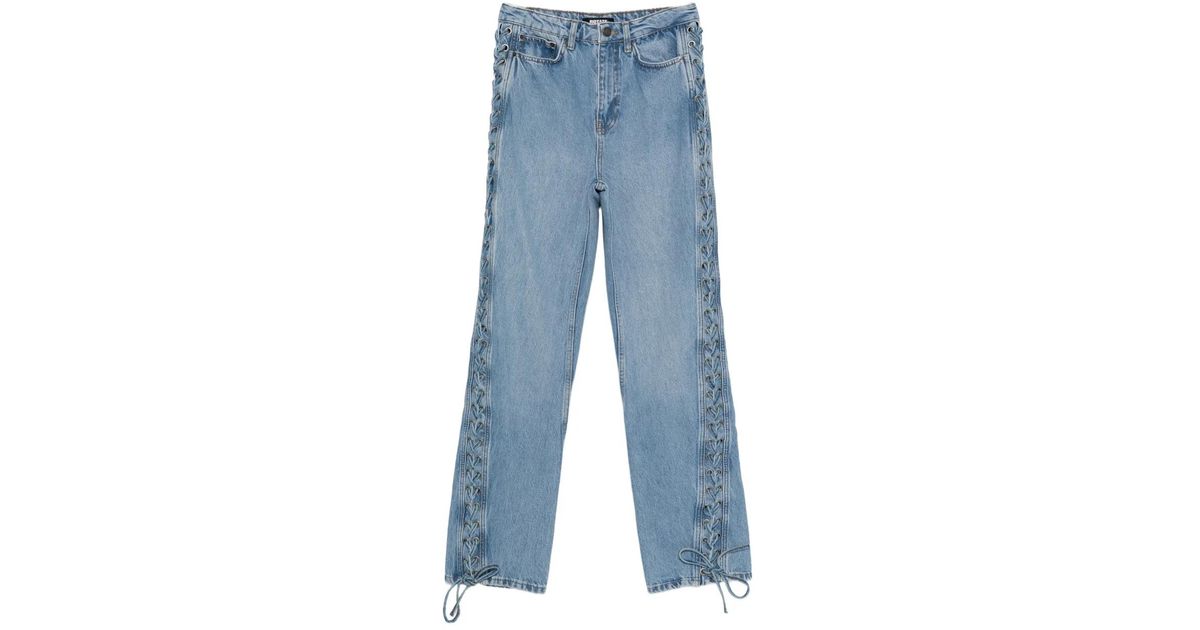 ROTATE BIRGER CHRISTENSEN Lace-Up Jeans in Blue | Lyst UK