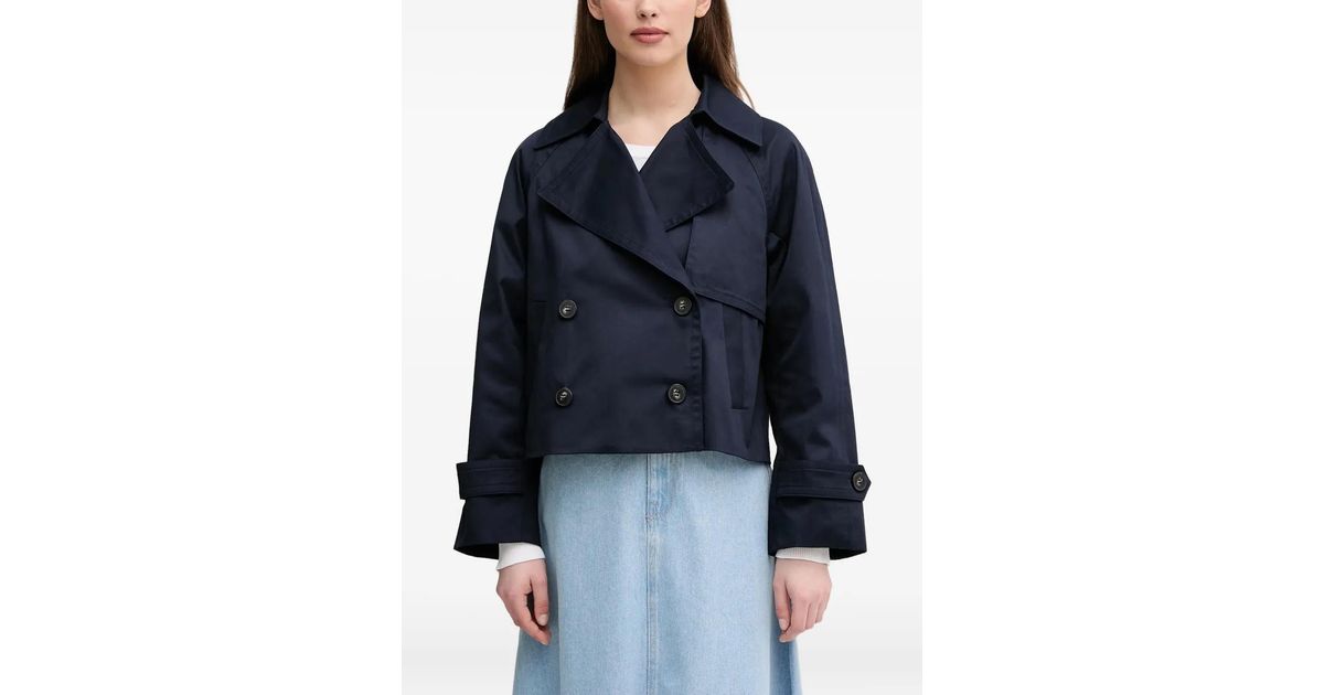 Benetton Button Lapel Jacket in Blue | Lyst UK