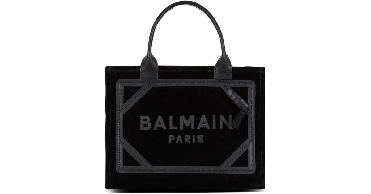 Balmain Shopper Bag B Army Small in Black | Lyst UK